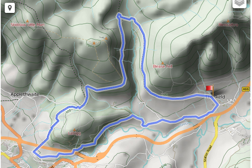 Skiddaw, Lake District route - MBR