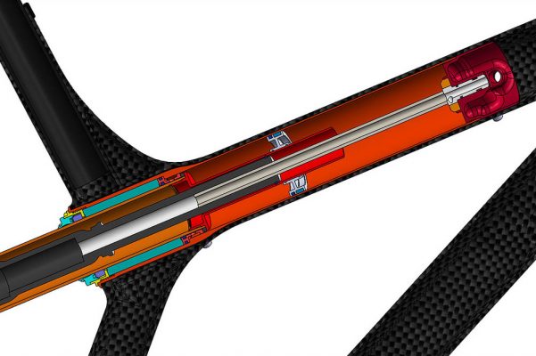 The Resistance Insolent uses top tube as body for rear shock - MBR