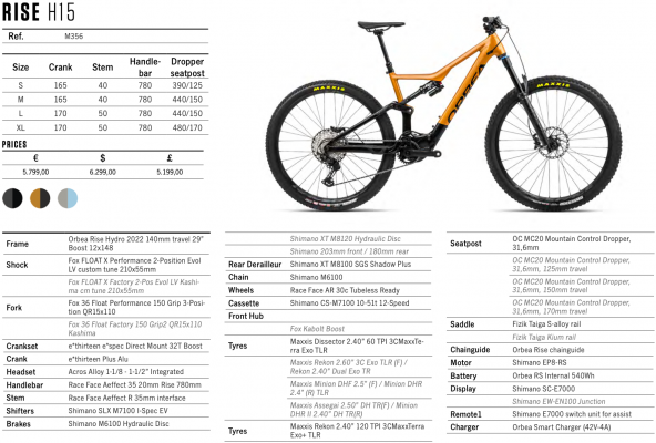 Orbea Rise Alloy weighs 19kg (only 1.5kg heavier than Rise Carbon) - MBR