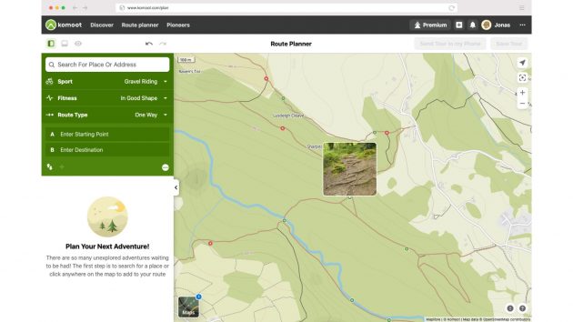 Komoot mapping app launches Trail View with user-generated photos - MBR