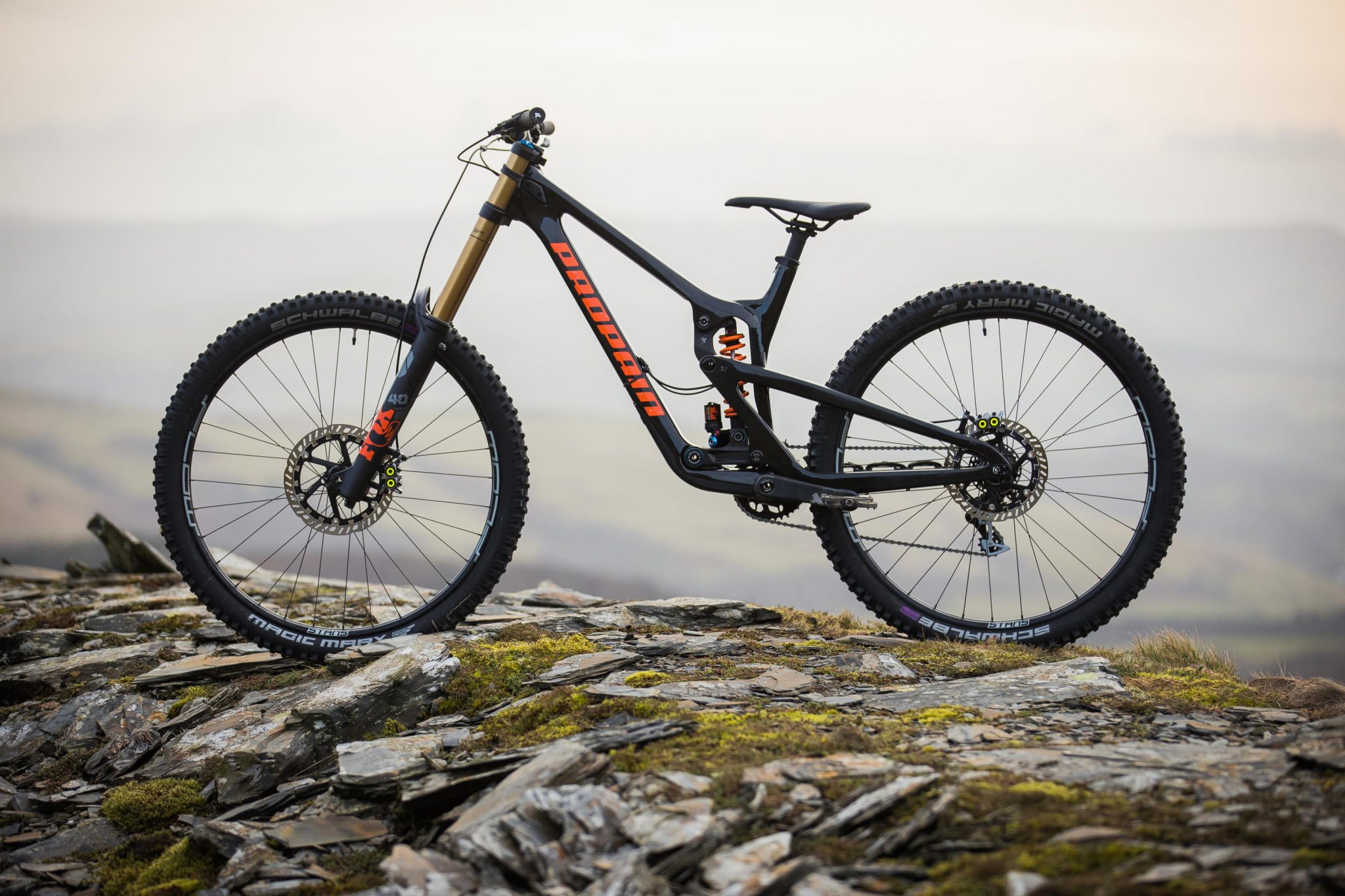 Propain’s Rage 3 CF DH race bike has 215mm of travel and can be built ...