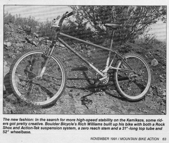 This 1991 Boulder Bicycles boasted a 1,320mm wheelbase 20 years before ...