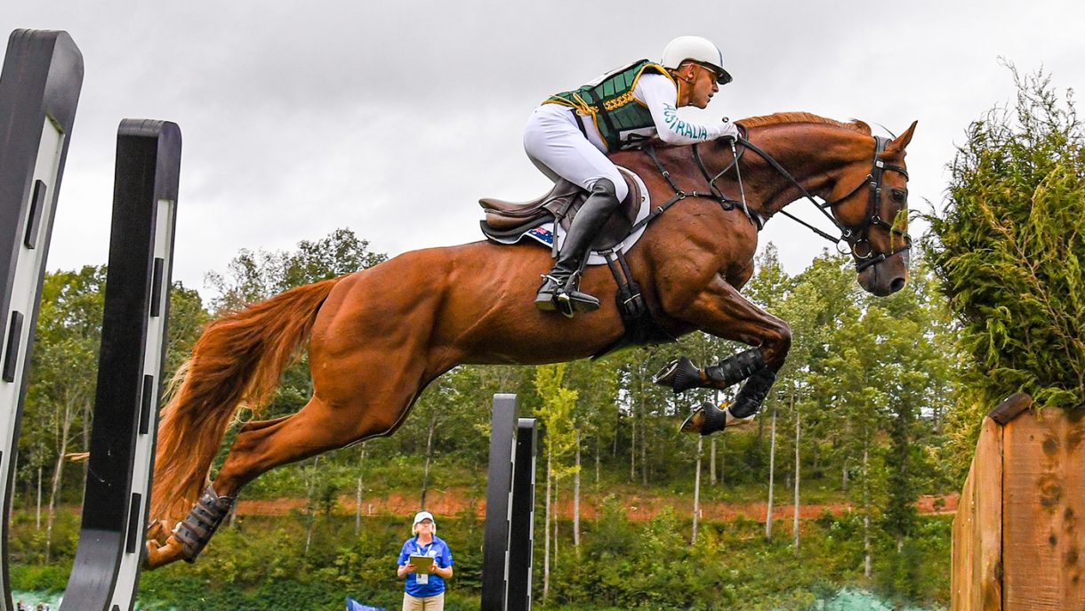 Australian Olympic eventing team: rider set to break a record
