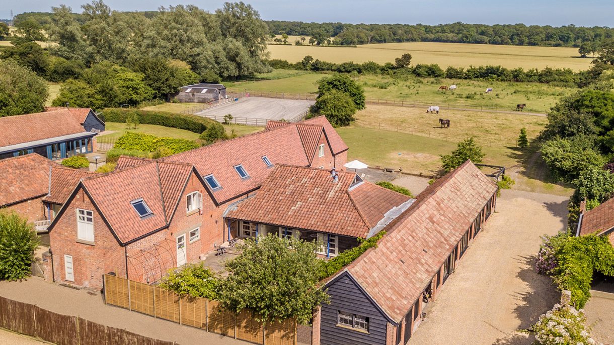 Fancy owning a five-bedroom barn conversion with stables, outdoor arena ...