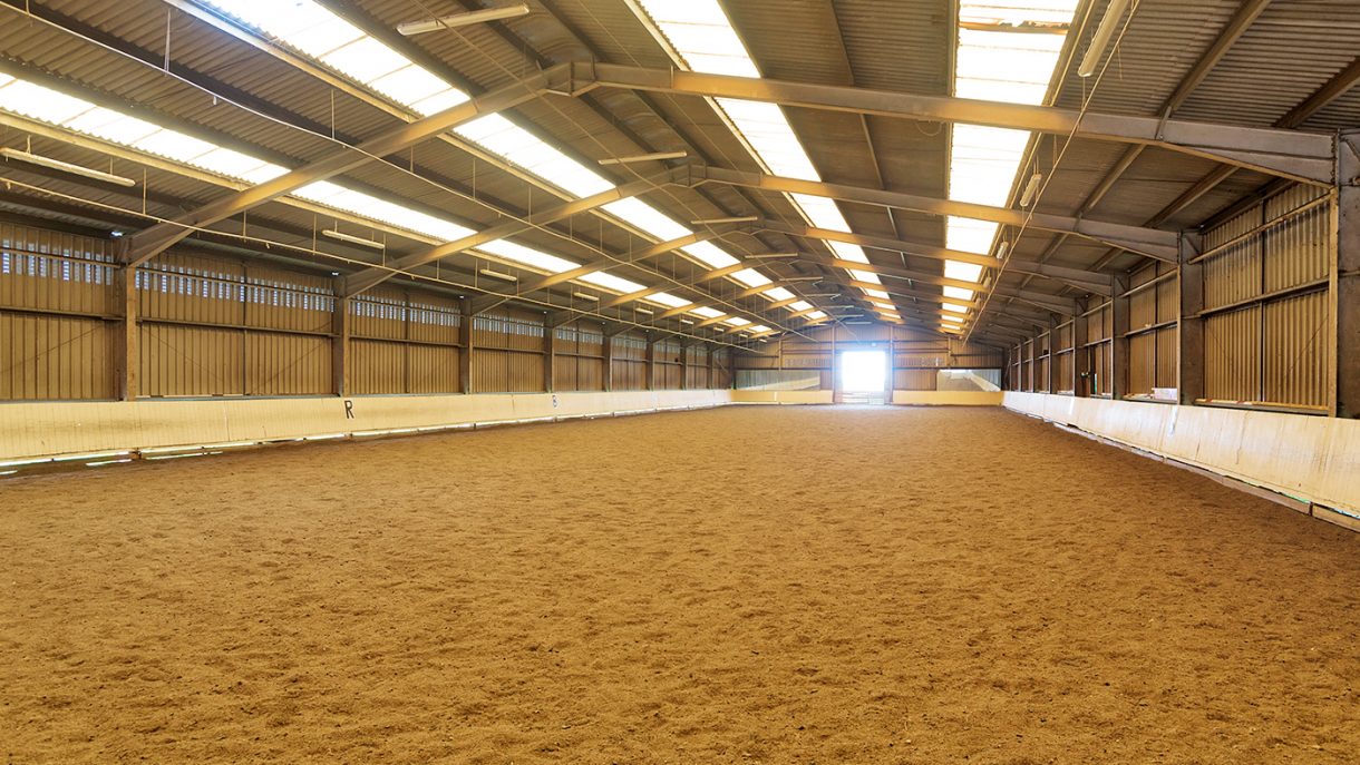 How about living here? Complete with 64 stables, a solarium, indoor and ...