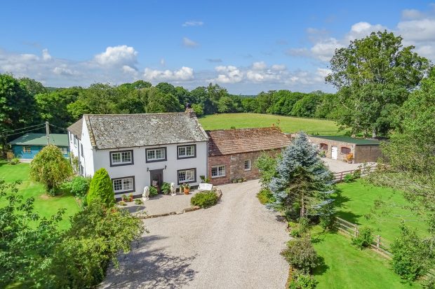 A mini farm with 18th Century farmhouse, 12 acres, stables, lodge and ...