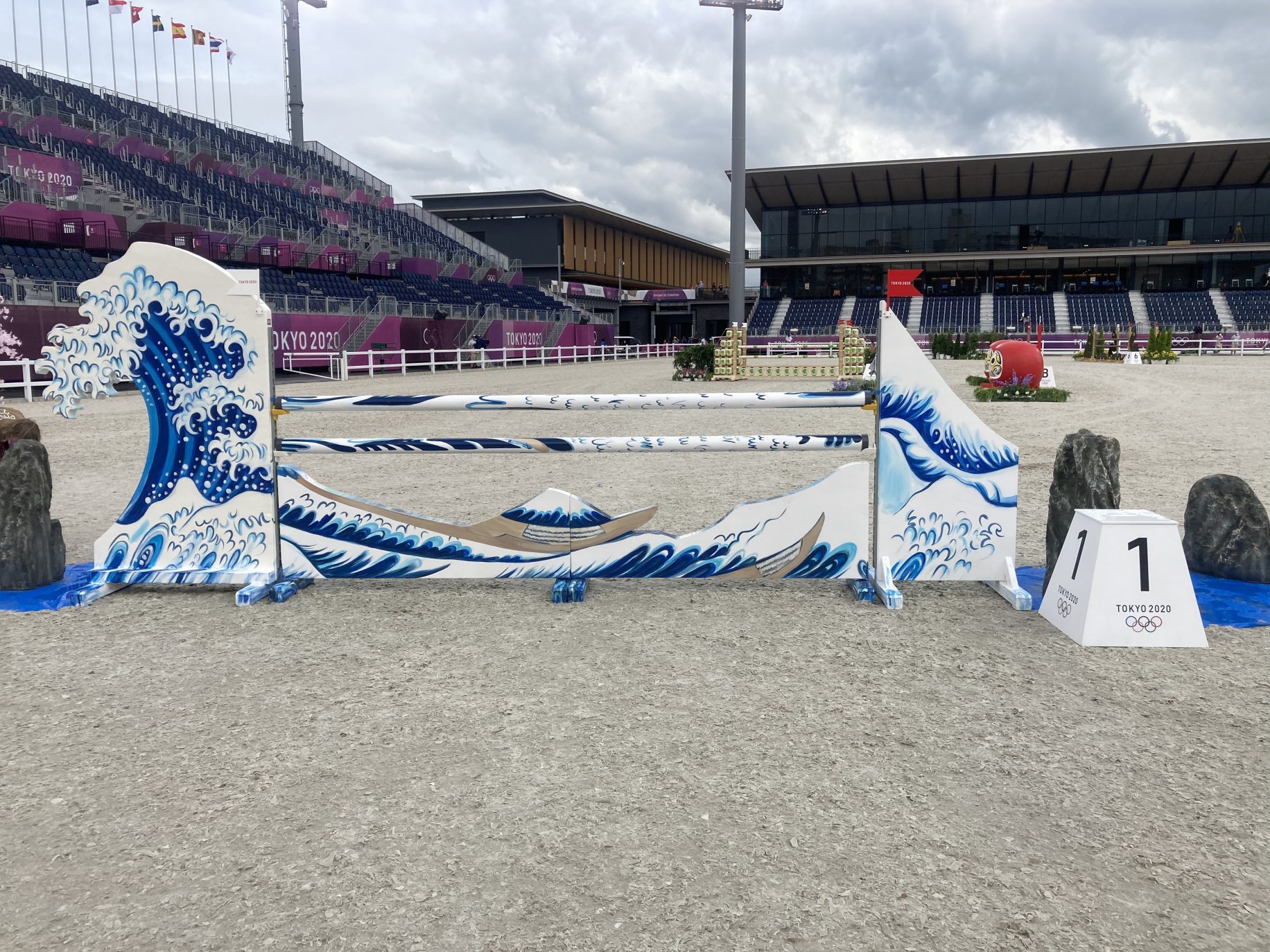Olympic eventing showjumping: take a walk around the team course