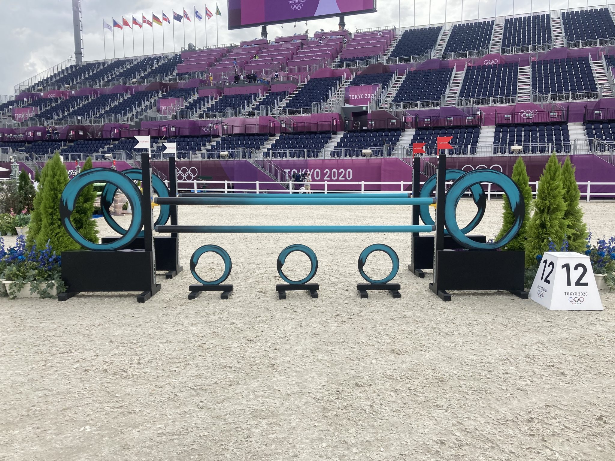 Olympic eventing showjumping: take a walk around the team course