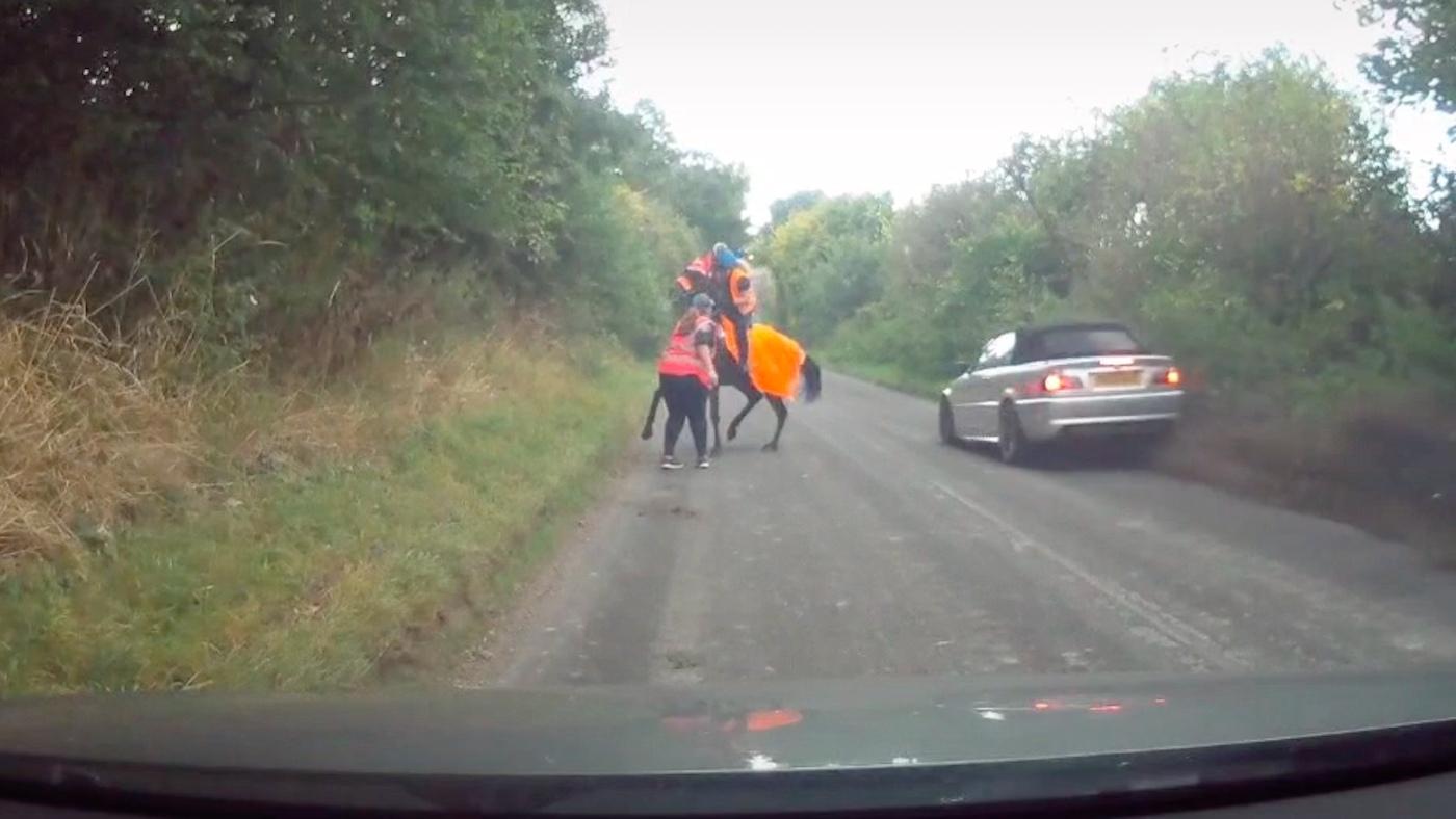 Shocking near-miss video shows dangers riders face on the road