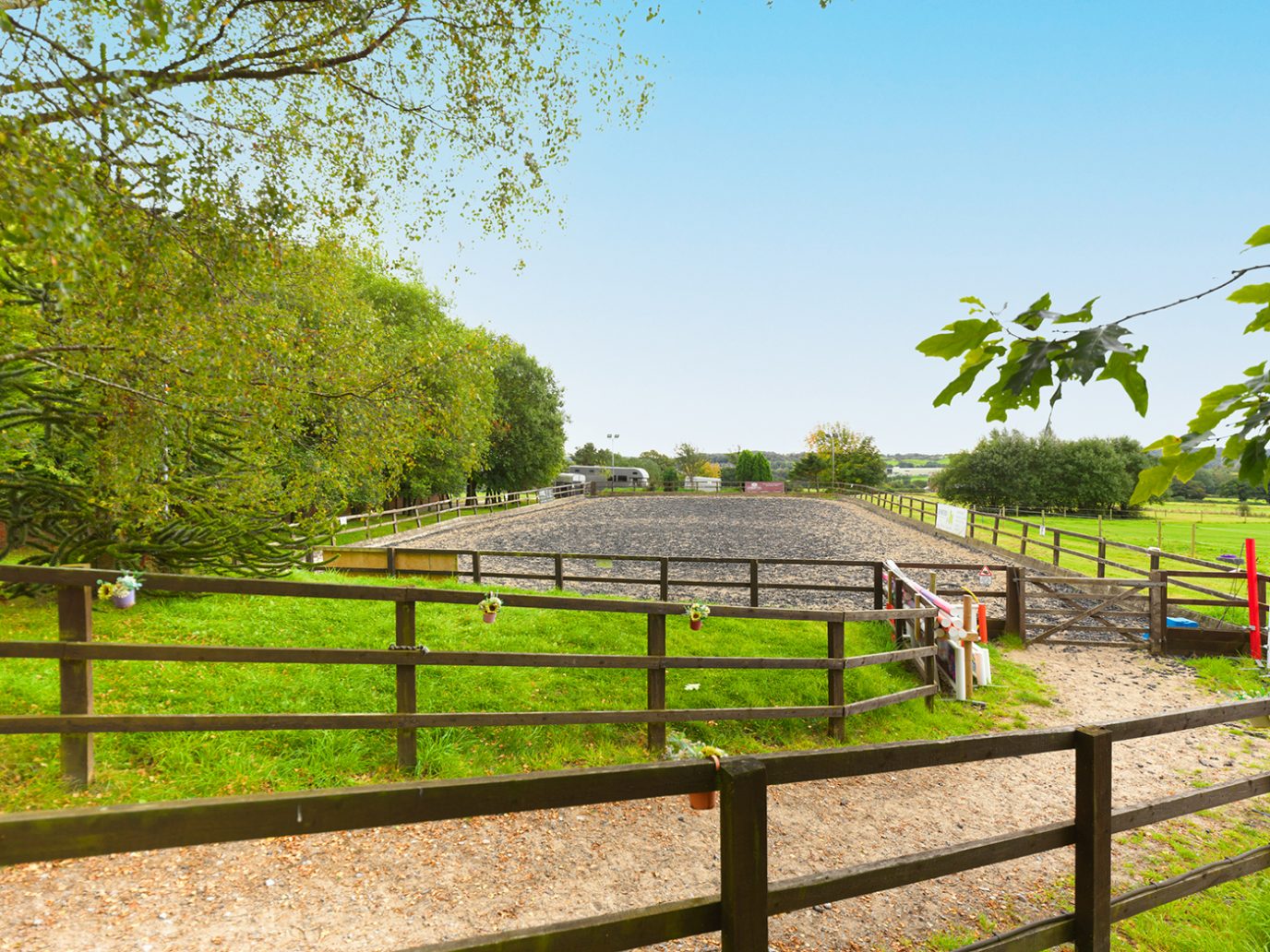 Buy your dream yard — with 12 indoor stables, floodlit school, 18 ...