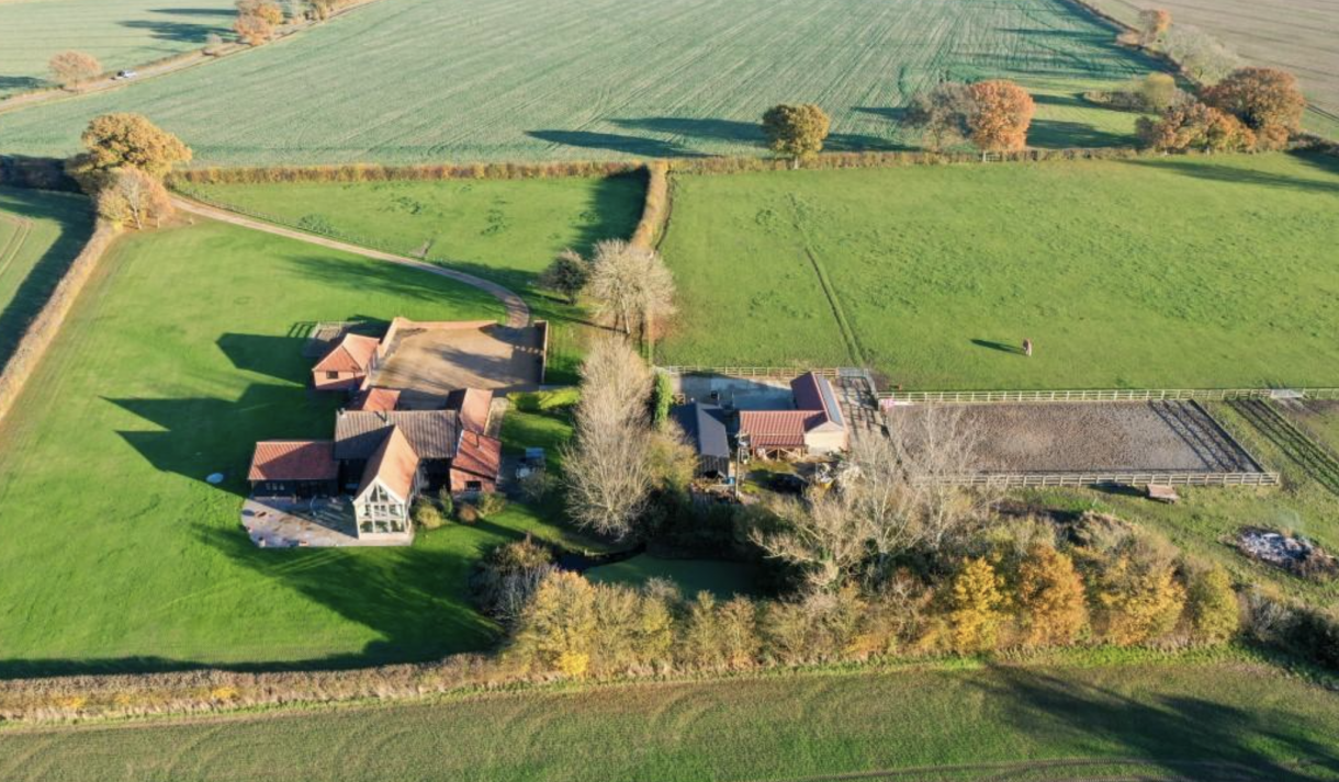 Check out this 6-bed barn conversion, complete with 5 stables, a manège ...