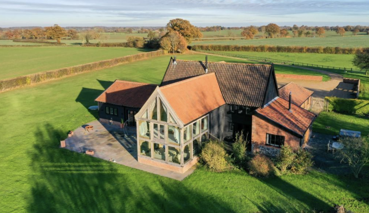Check out this 6-bed barn conversion, complete with 5 stables, a manège ...