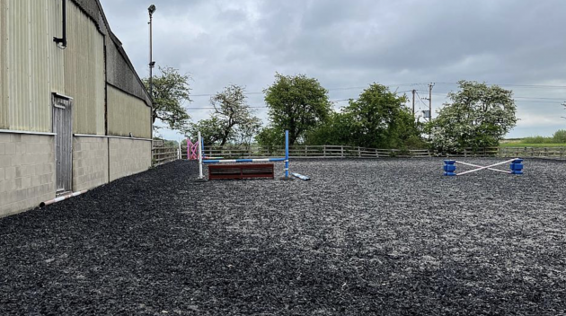 Your own yard with nine stables, indoor and outdoor arena, plus 17 ...