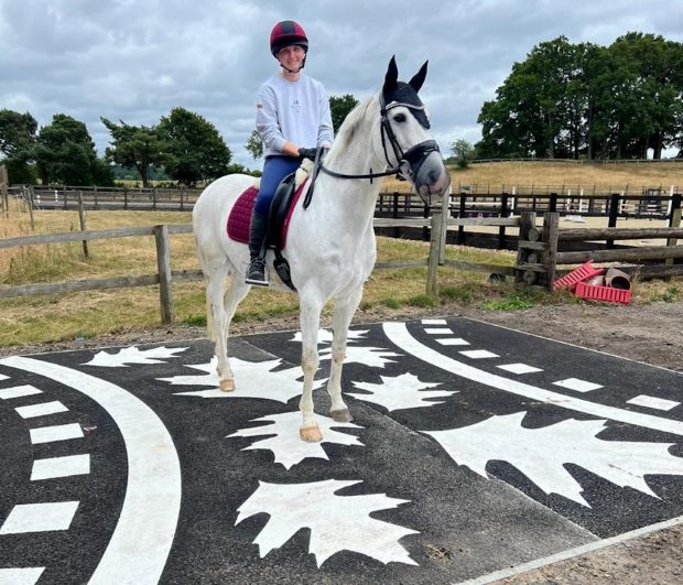 Riders prepare for new road design with innovative painted piece of ...