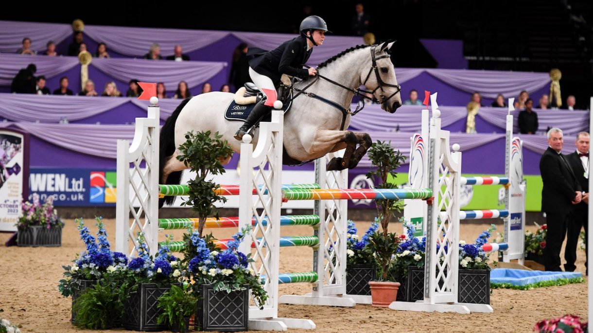 Child star Lilly Aspell jumps at Horse of the Year Show