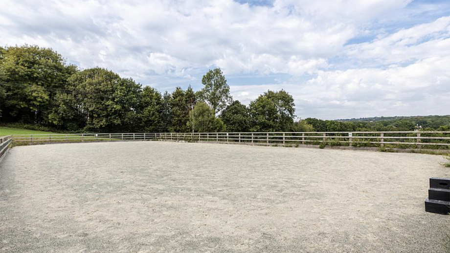 Move into this four-bedroom home with arena, three stables, annex and ...