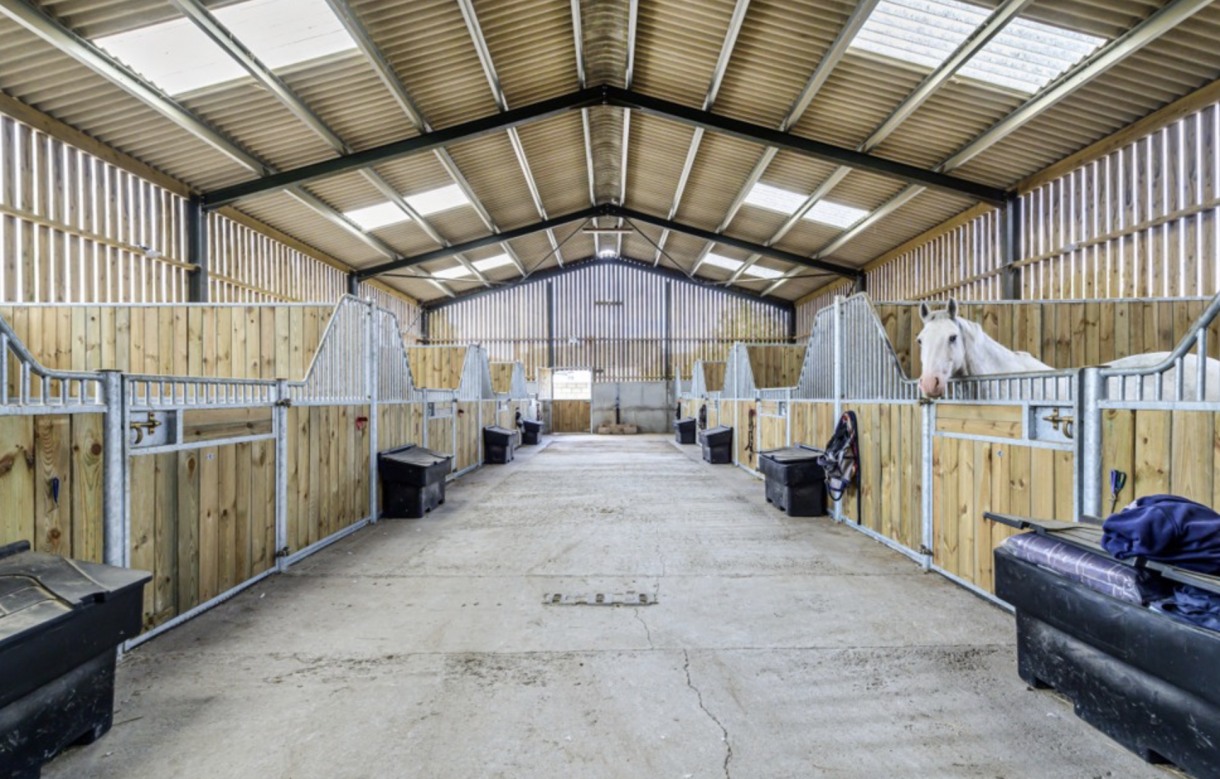 A horsey haven: stables, indoor and outdoor arenas, farmhouse and annex ...