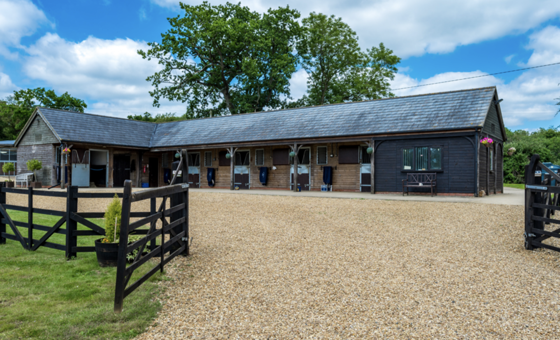 A slice of horsey heaven with 18 stables, an arena, 14 acres, two ...