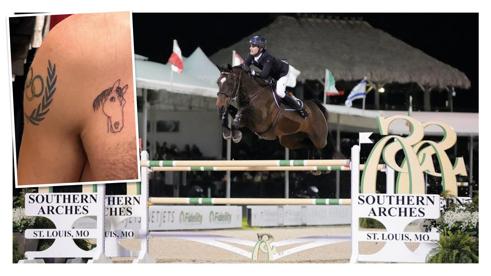 Israeli showjumper Teddy Vlock reveals the story behind his horse tattoo