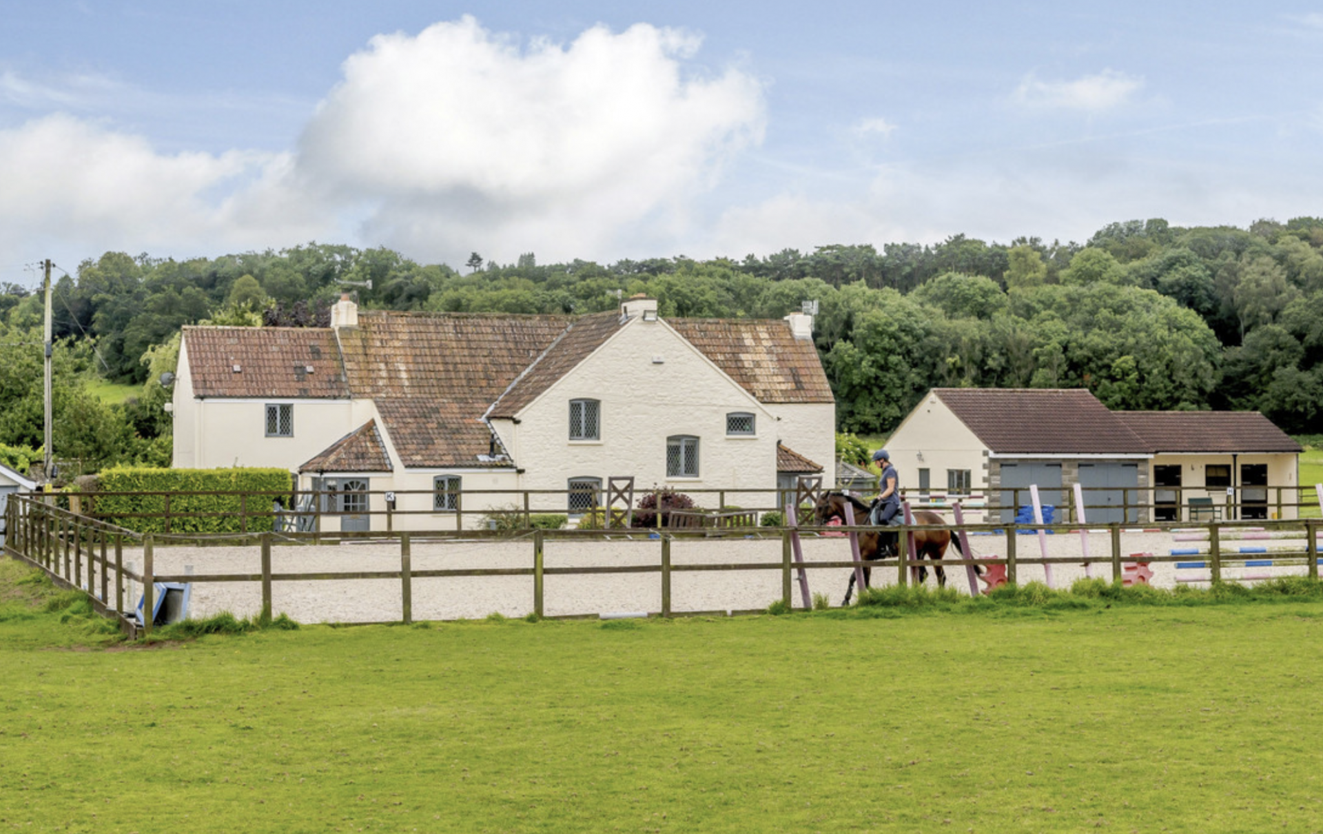 An 18th Century home with arena, six stables, horse walker, 12 acres ...