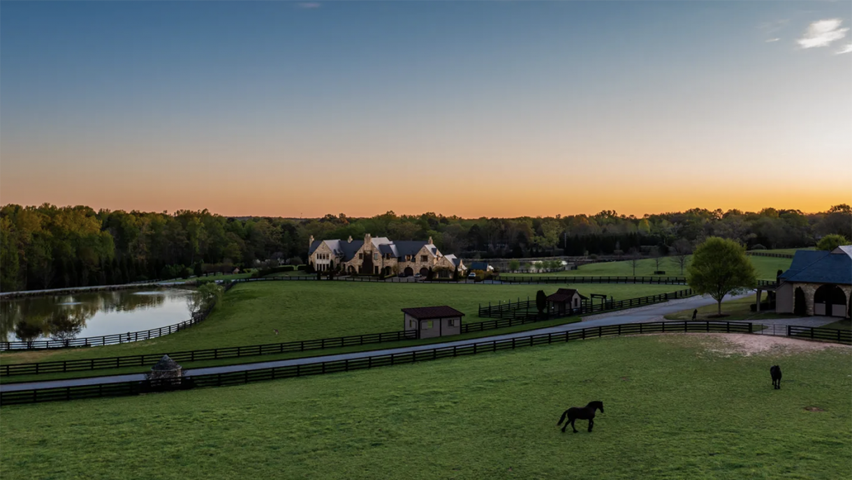 Buy a 54-acre estate complete with 3 arenas, 12 stables and a pet ...