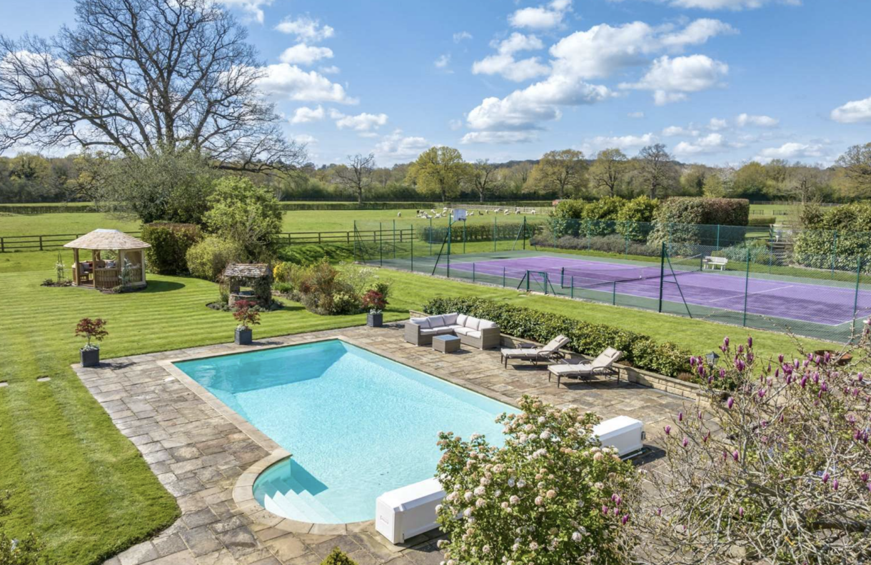 A Grade II-listed home in 88 acres, with stables, indoor and outdoor ...