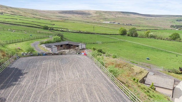 The prettiest stone house with four stables, floodlit arena and rural ...