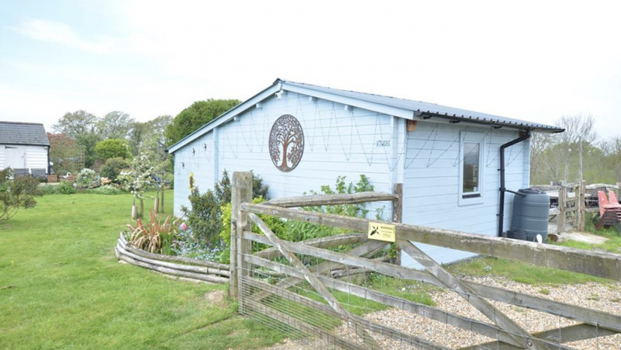 Move into this cottage with stables, arena, studio, gym, over 10 acres ...