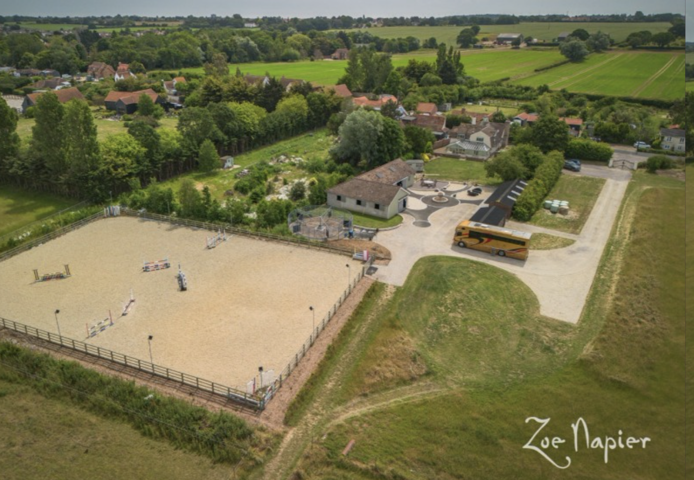 A smart horsey set-up with stables, arena, horsewalker, over 10 acres ...