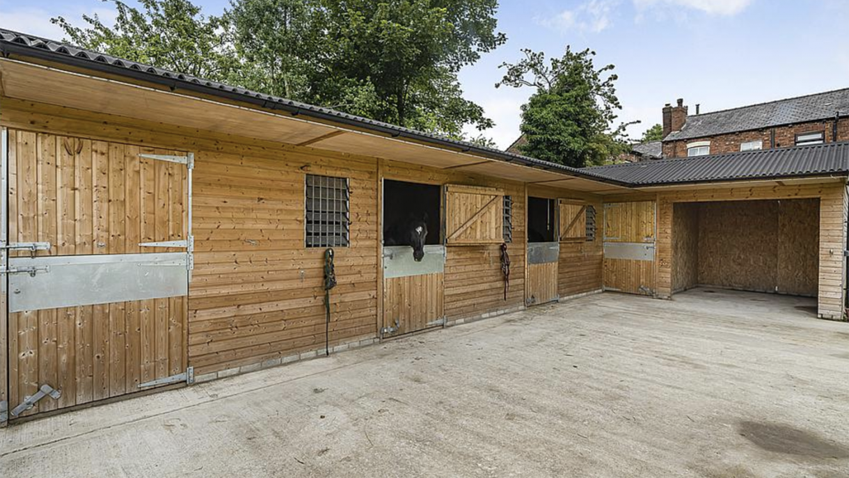 A farmhouse with six stables, arena, paddocks and more in a very ...