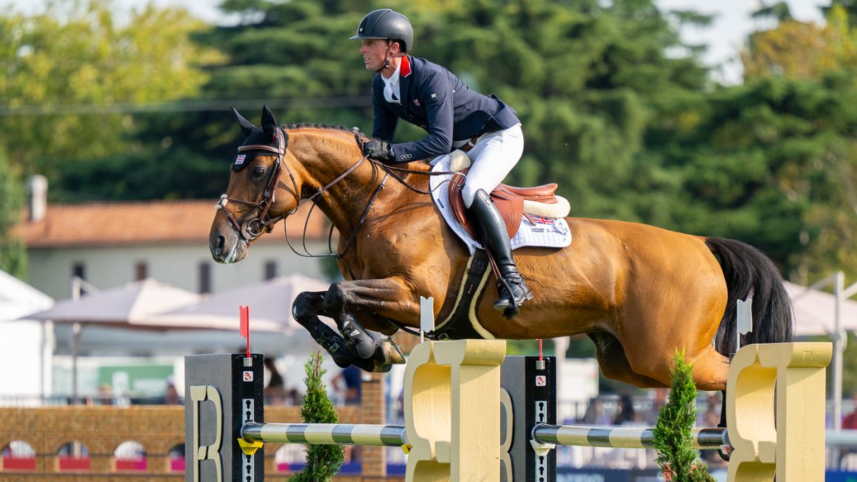 Ben Maher and Faltic clear at the European Showjumping Championships