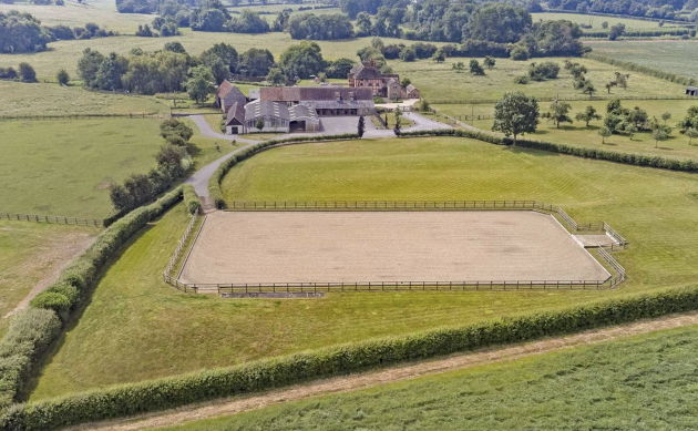 A 16th Century estate with arena, Derby field, stables, planning for an ...