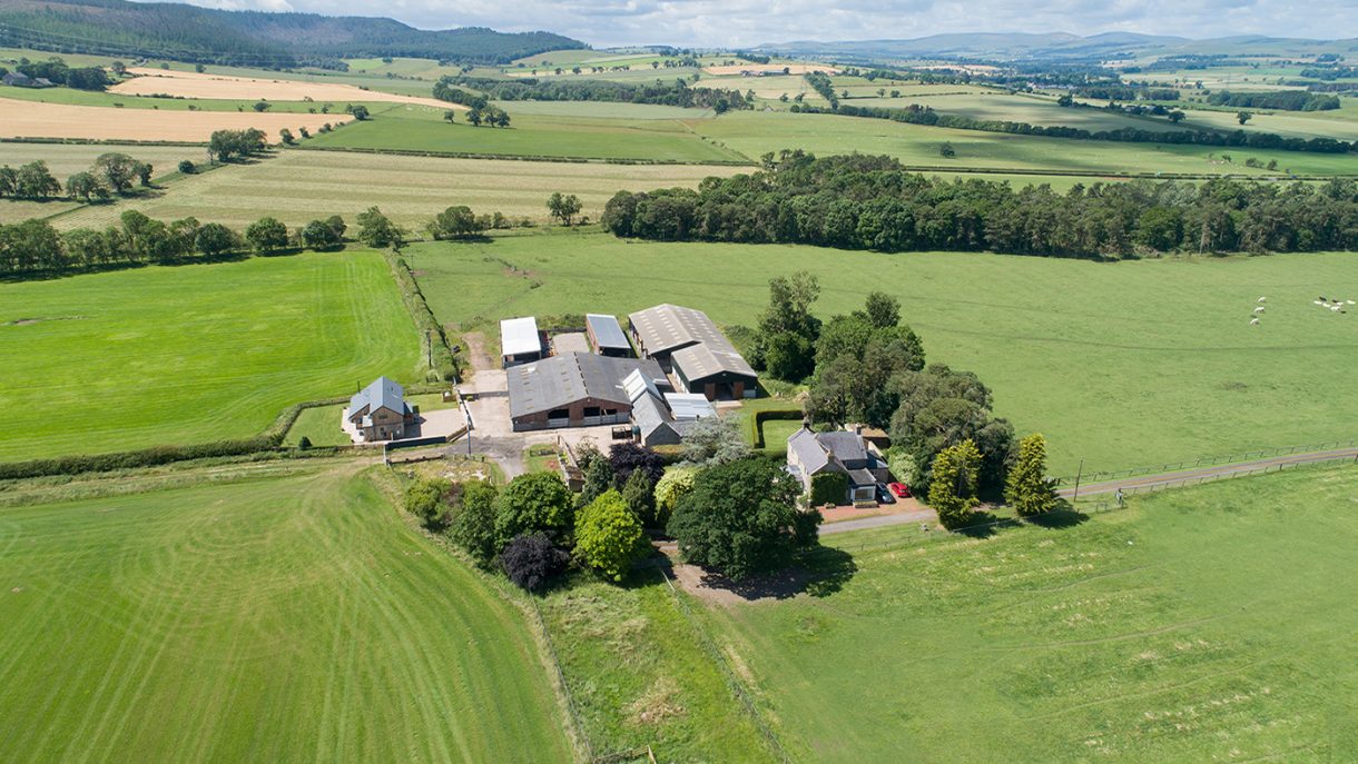 A 156-acre farm with house, stables and additional cottage, situated in ...