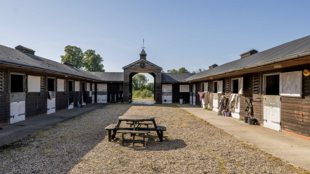 A four-bedroom home with 16 stables, sand gallops and perfect hacking ...