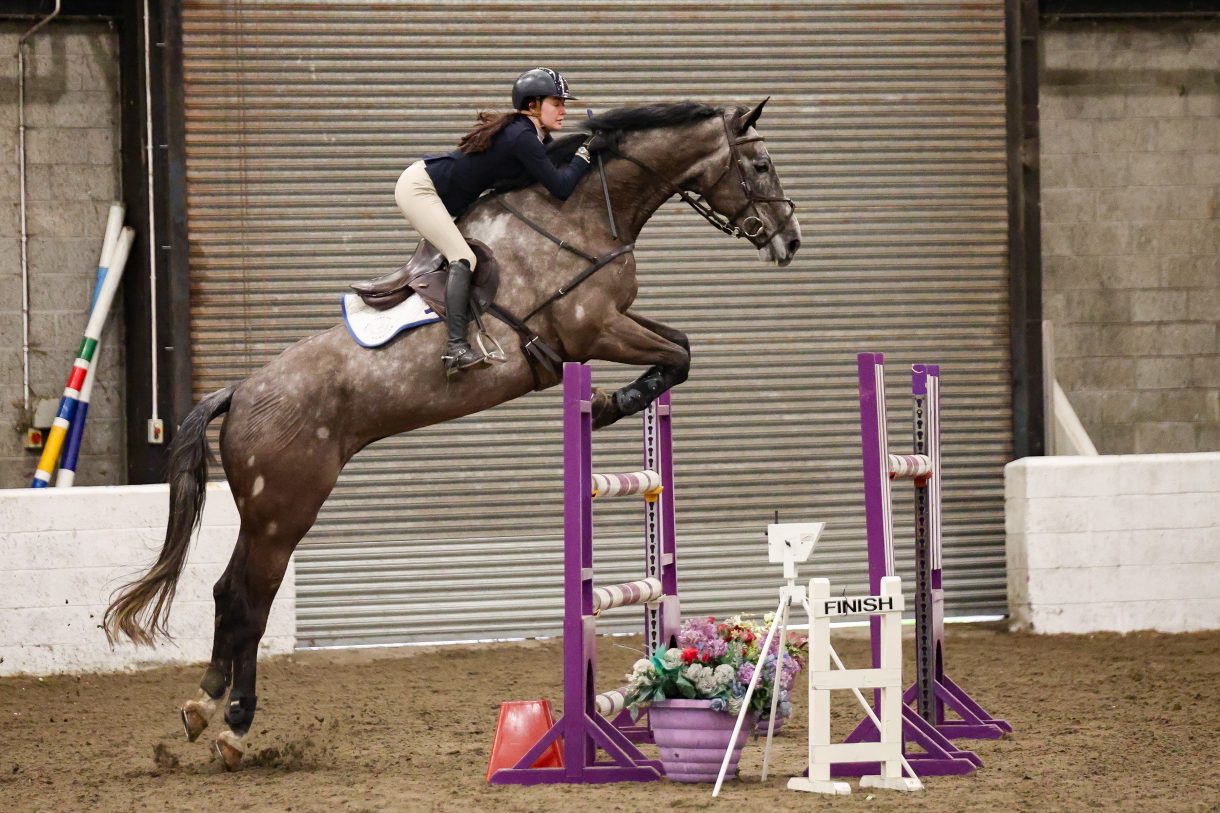 Beach gallops help 18.3hh eventer qualify for showjumping final
