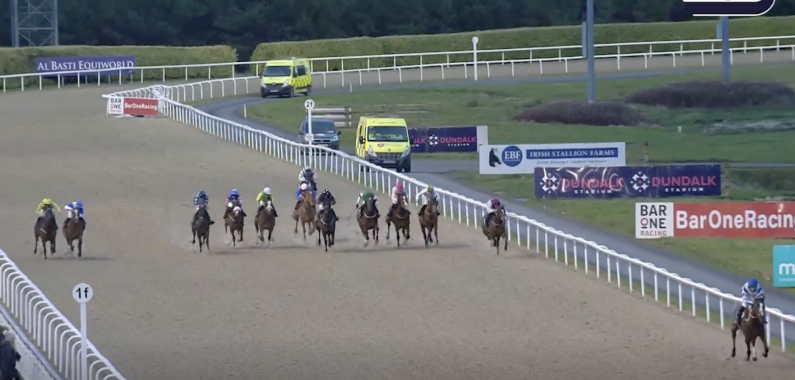 Young jockey Kevin Healy's first race win comes in unusual circumstances