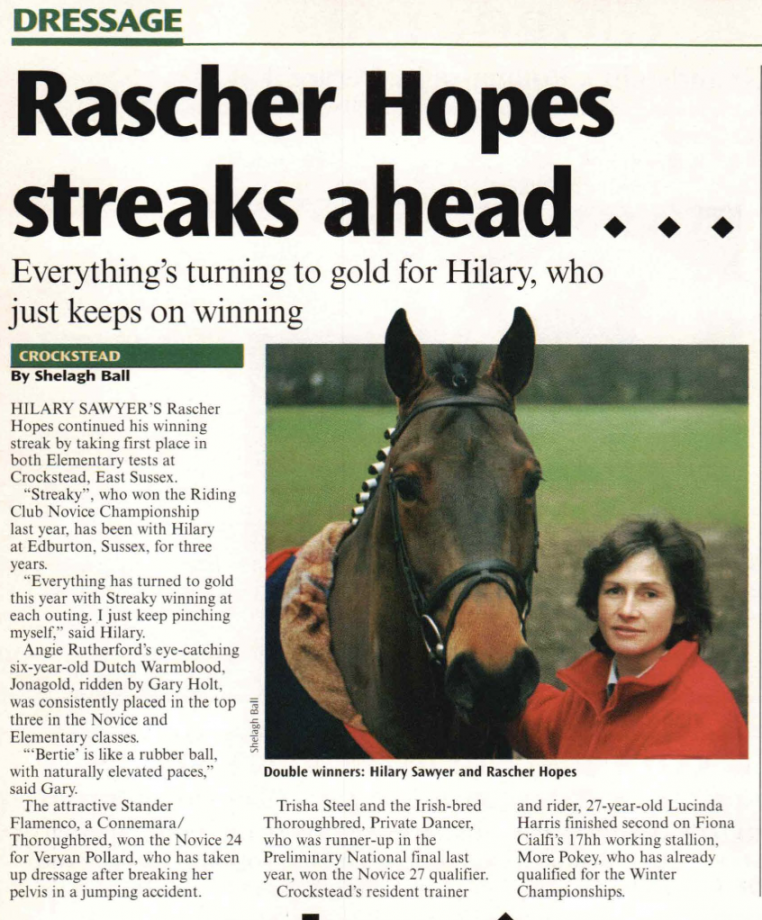 Rascher Hopes – Olympic dressage star thriving in retirement at 33