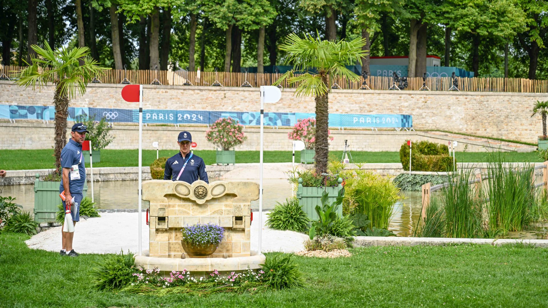 British Olympic event horses snapped during arena familiarisation in Paris