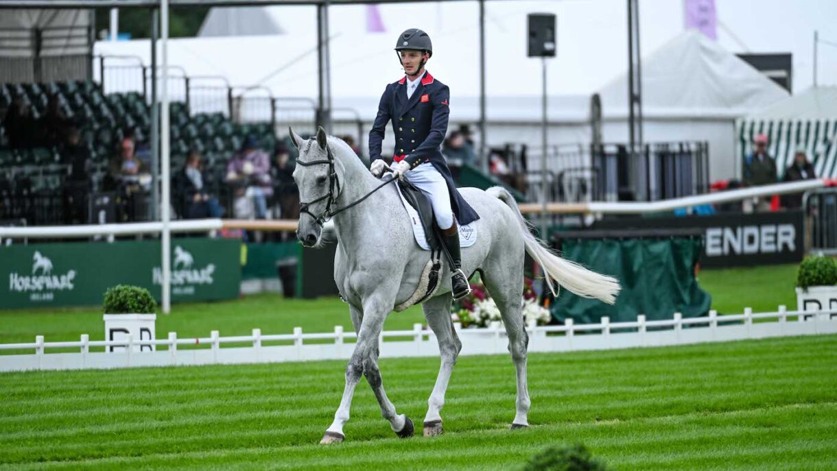 Tom Jackson moves into contention during Burghley Horse Trials dressage