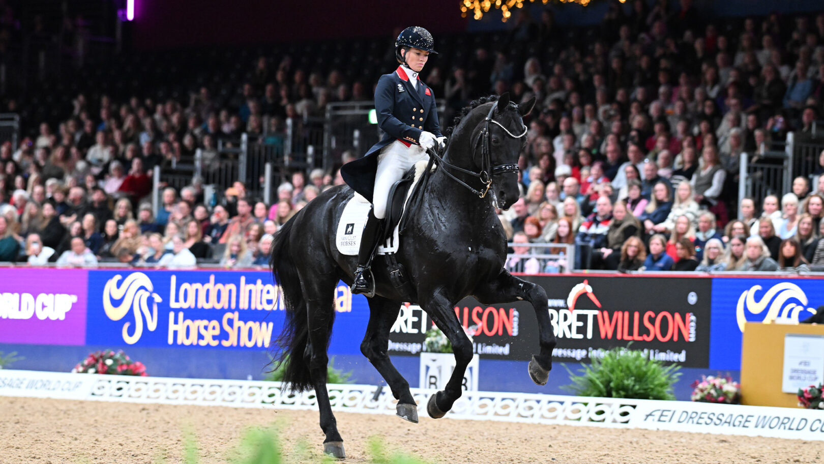 Lottie Fry heads GB top three in London Horse Show dressage grand prix