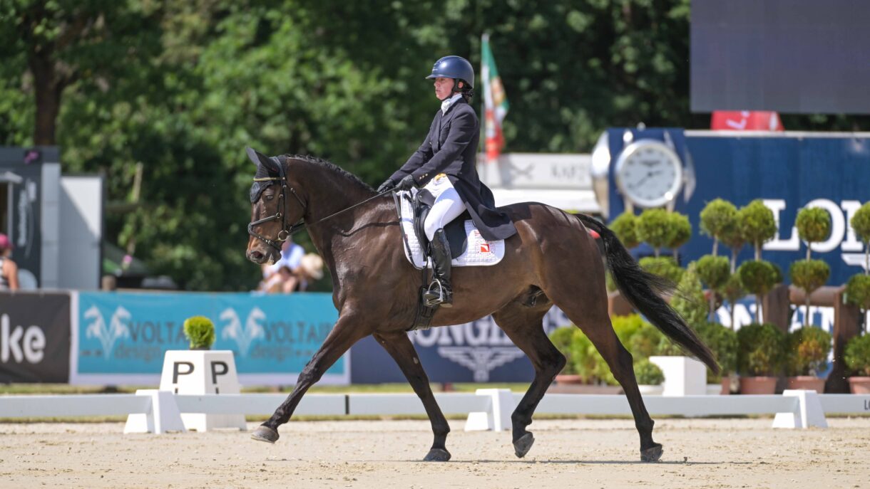 Emma Thomas rides Pony Club horse at Luhmühlen Horse Trials five-star