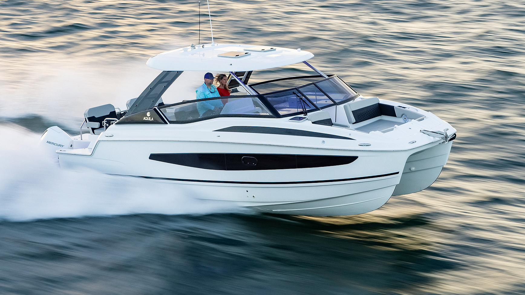 Aquila 32 yacht tour: Sporty outboard powercat with a spring in its step