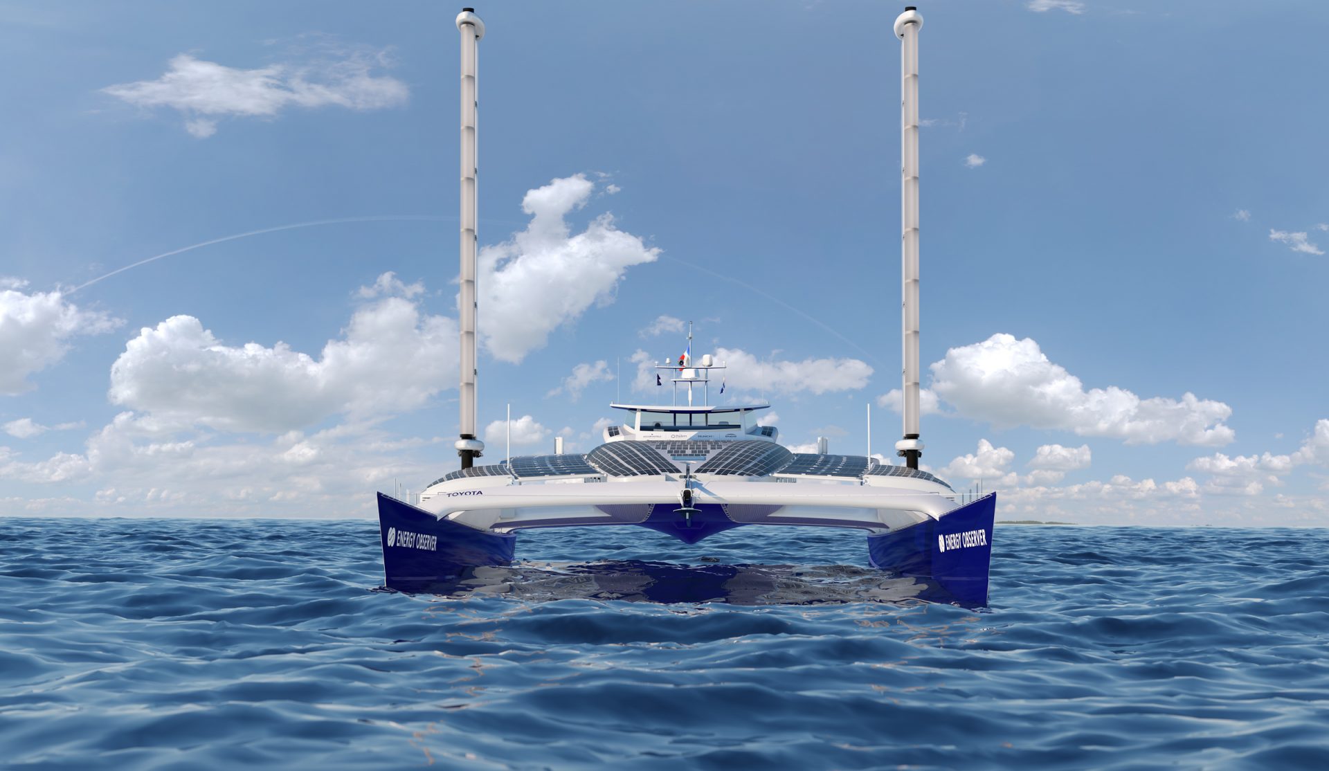 Energy Observer: Space-age catamaran/floating lab is powered by water