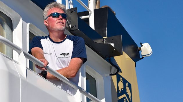 Iain Macneil and converted lifeboat MV Astra set new world record