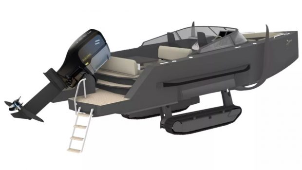 Iguana Foiler: French yard launches world-first amphibious electric boat