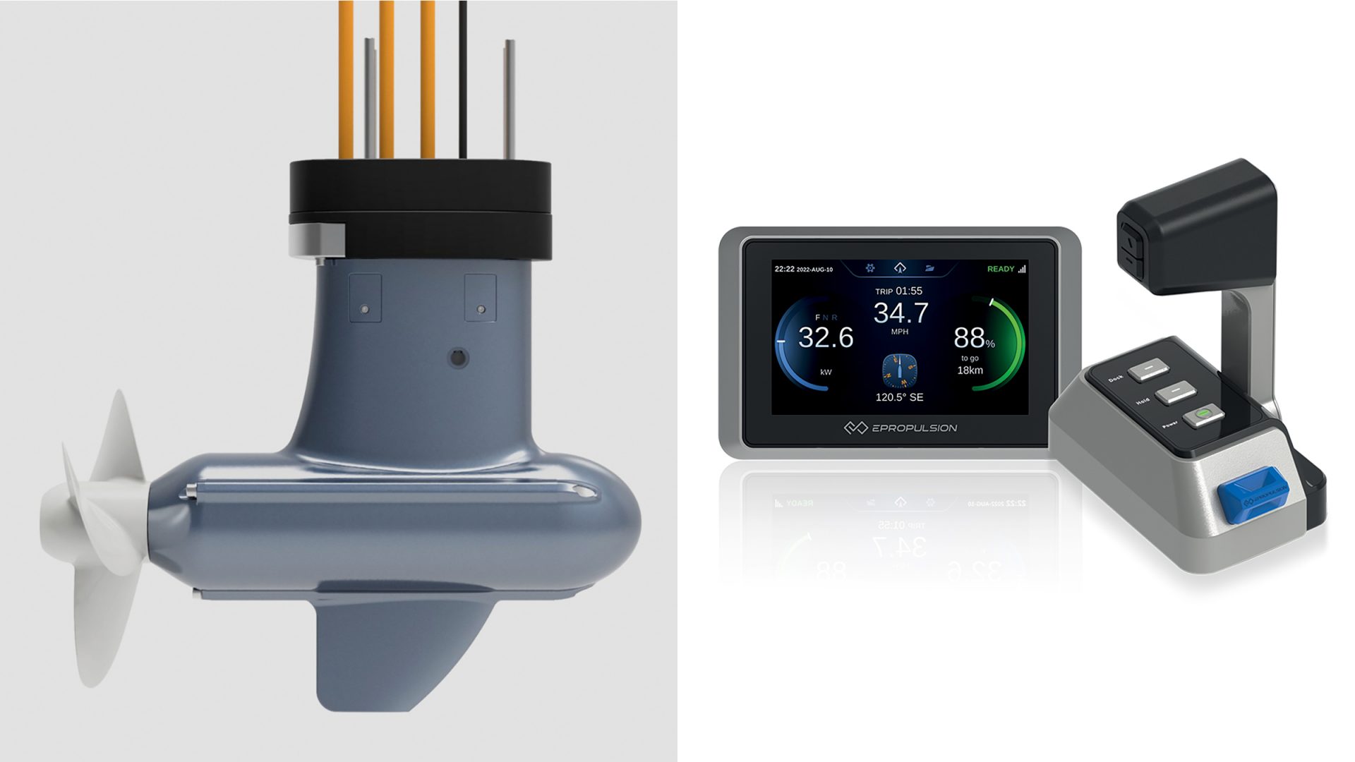 ePropulsion OEM Pod Drive 10kW: Electric power for boats around 35ft