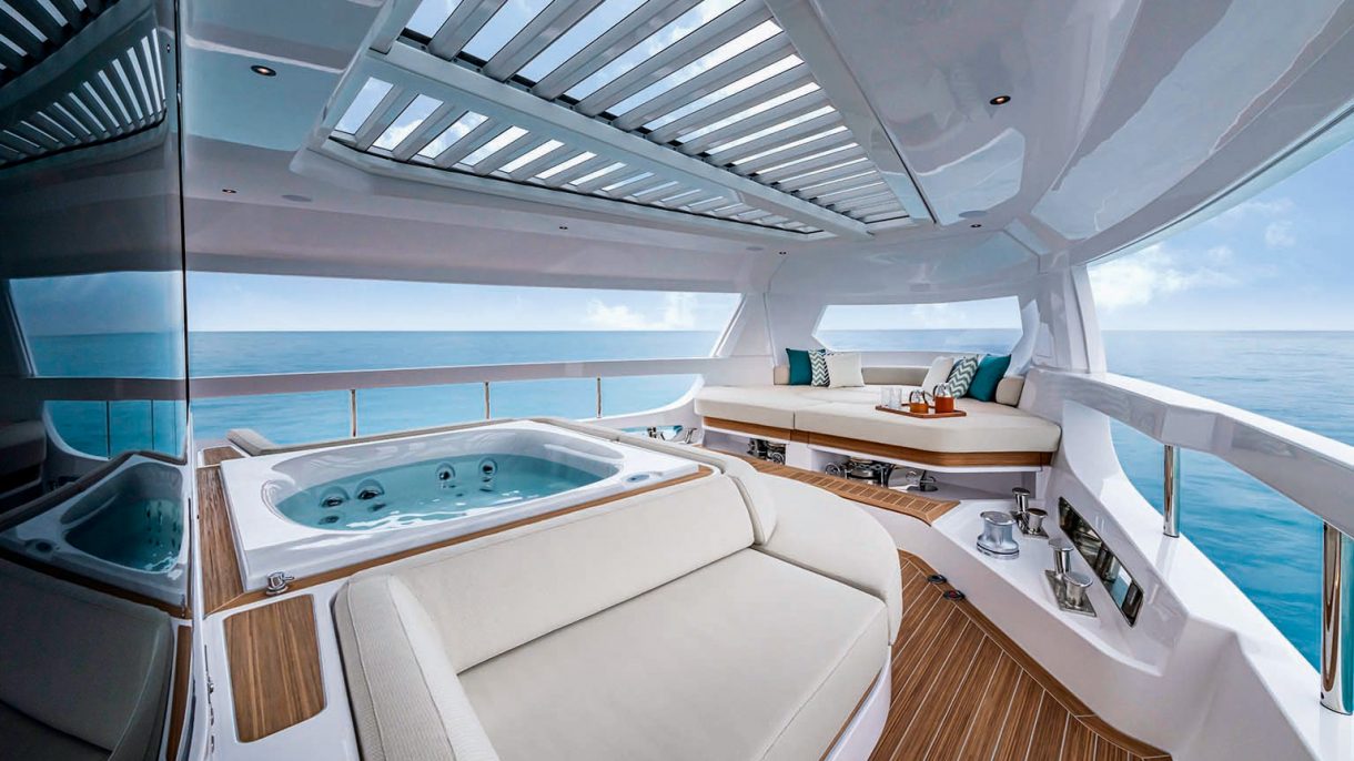 Ferretti Infynito 90 first look: 88 footer with enclosed 'all season ...