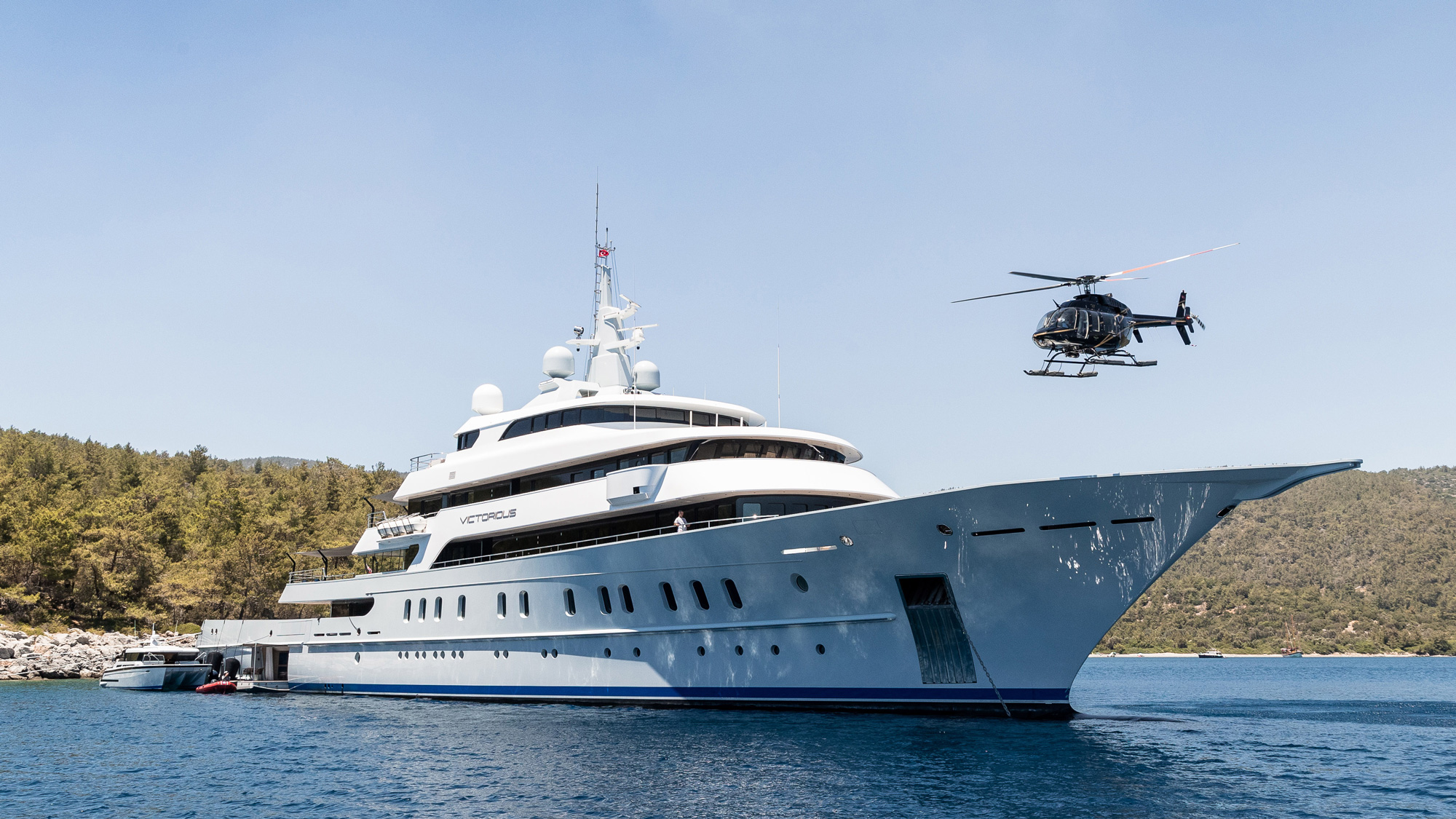 The massive 278-foot explorer Victorious will be the star at this year ...