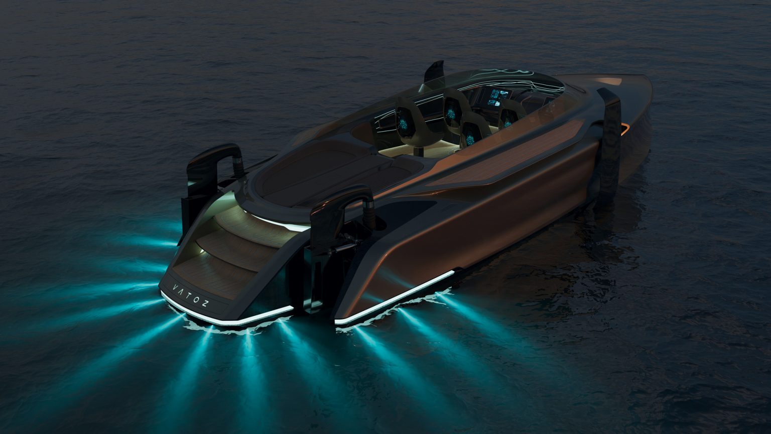 What we know so far about Enata's designer foiling motor boat, Vatoz