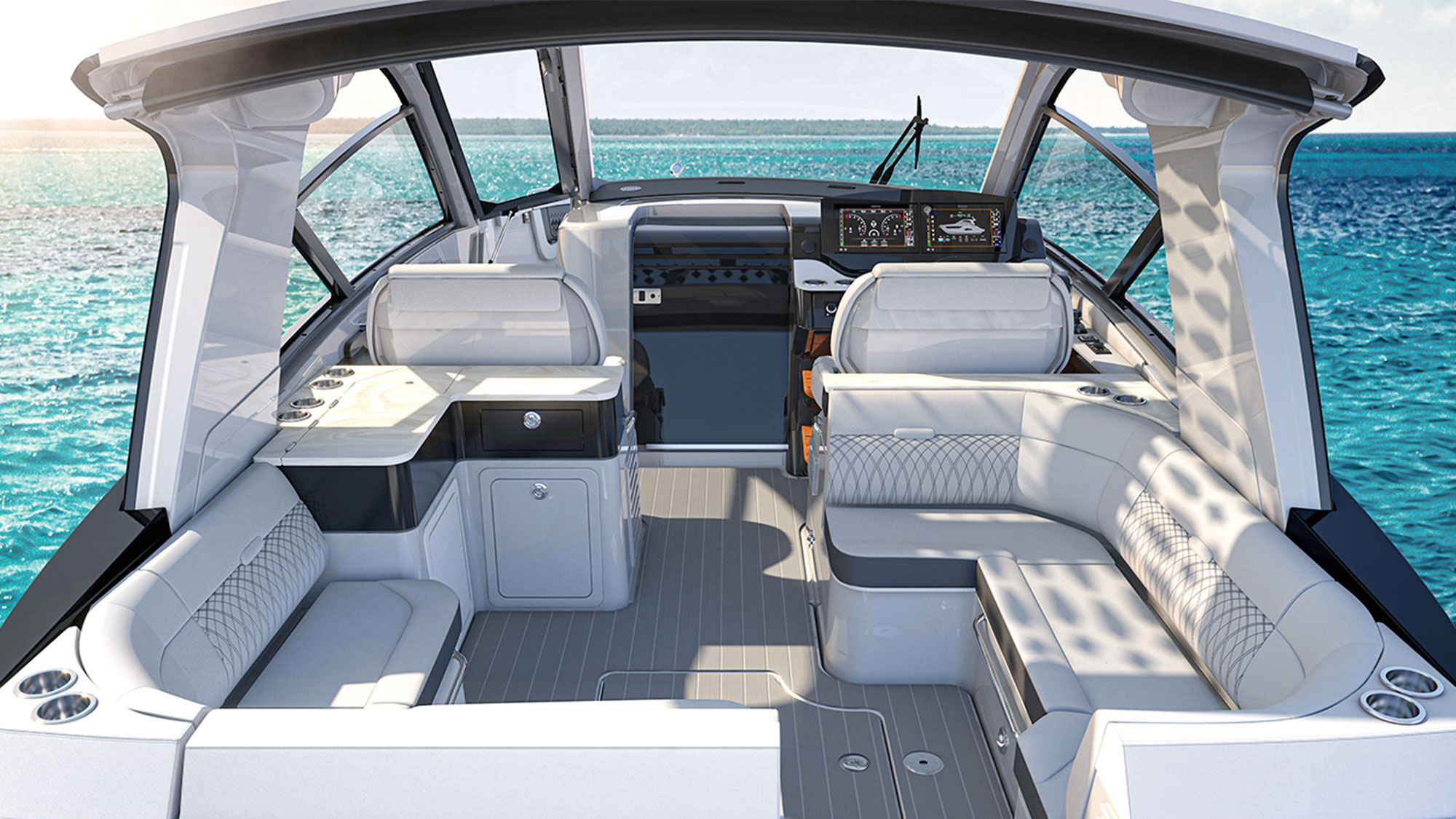 Sea Ray Sundancer 370 first look: Space for socialising and topping up ...